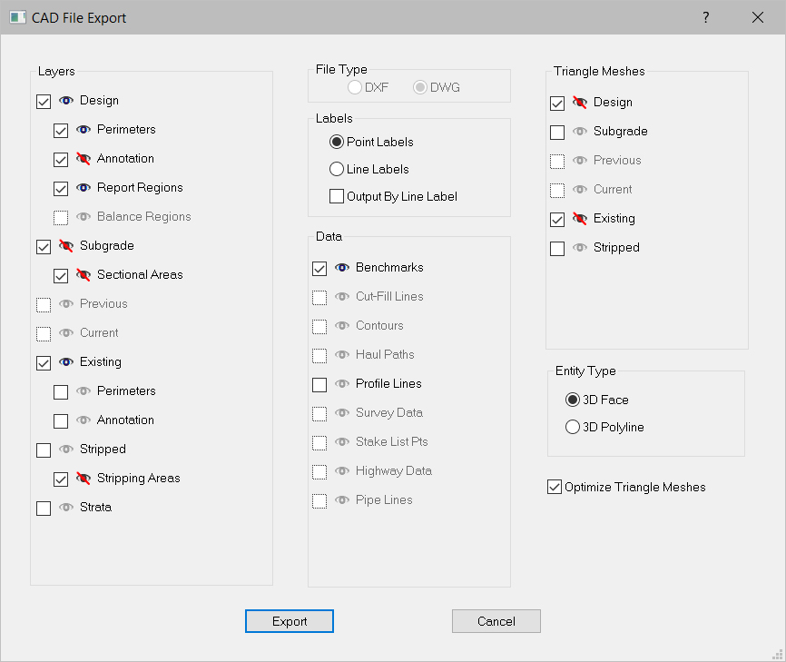 Exporting CAD Files